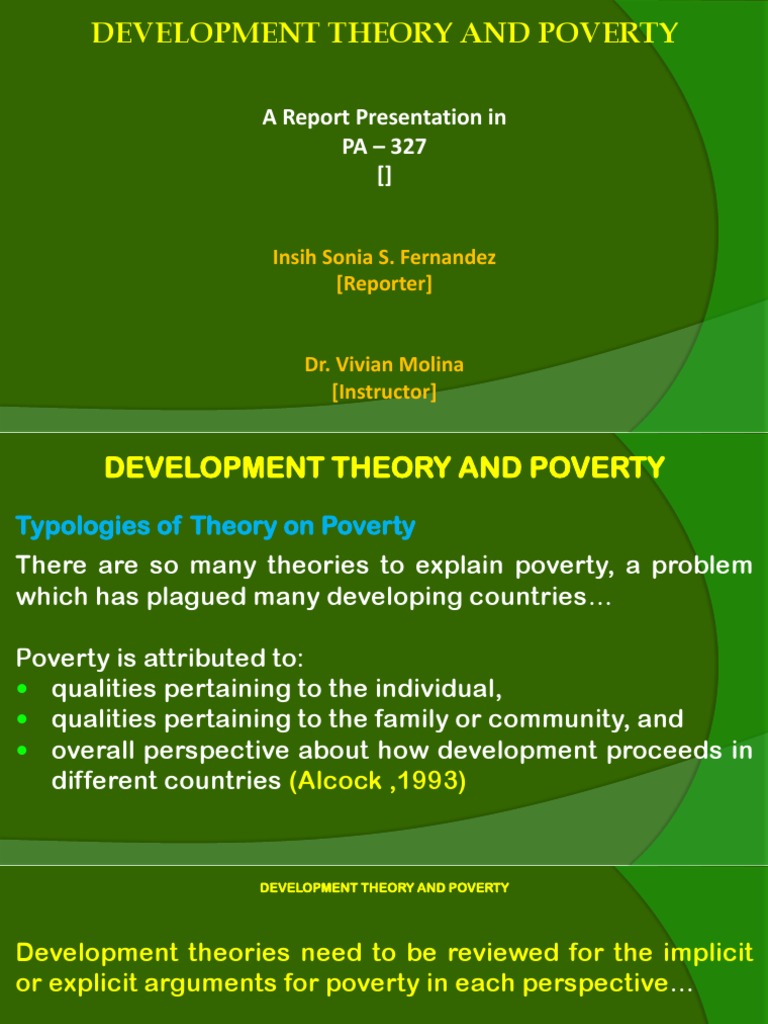 Development Theory and Poverty | Download Free PDF | Economic ...