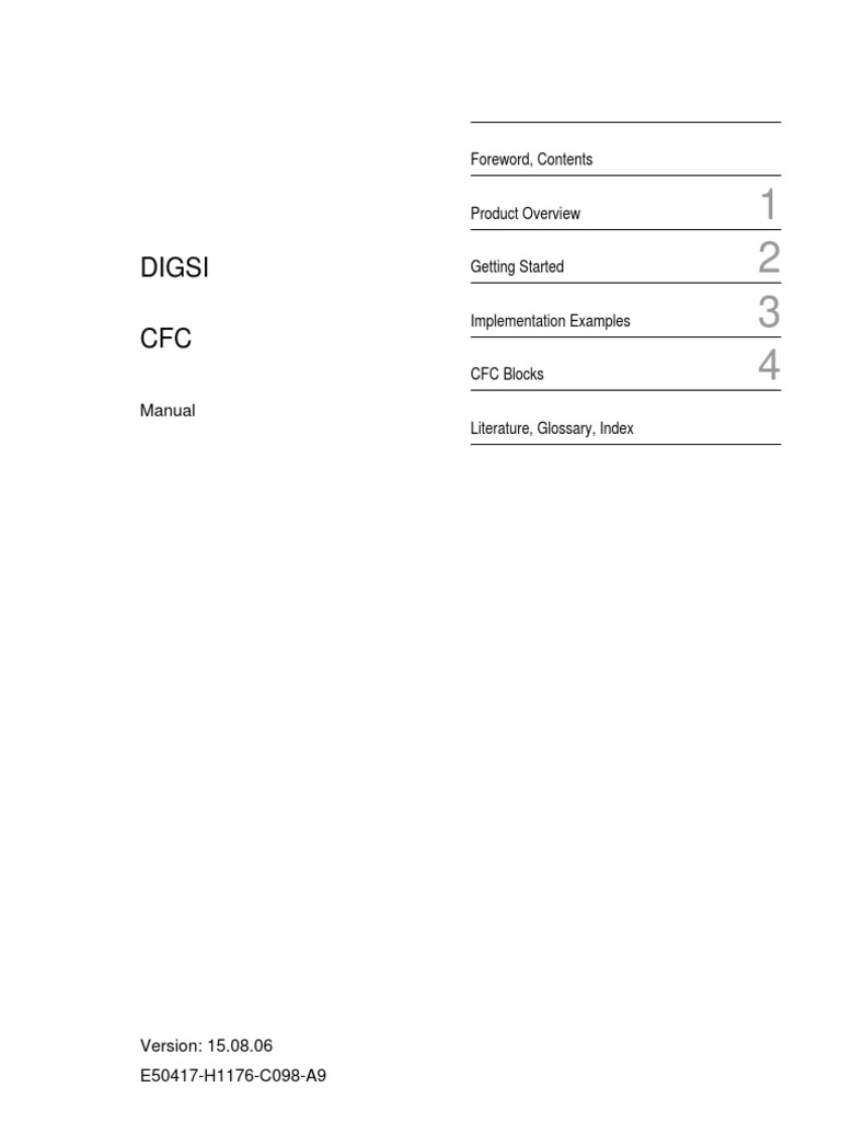 Digsi Manual CFC A9 v048001 en | PDF | Input/Output | Signal ...