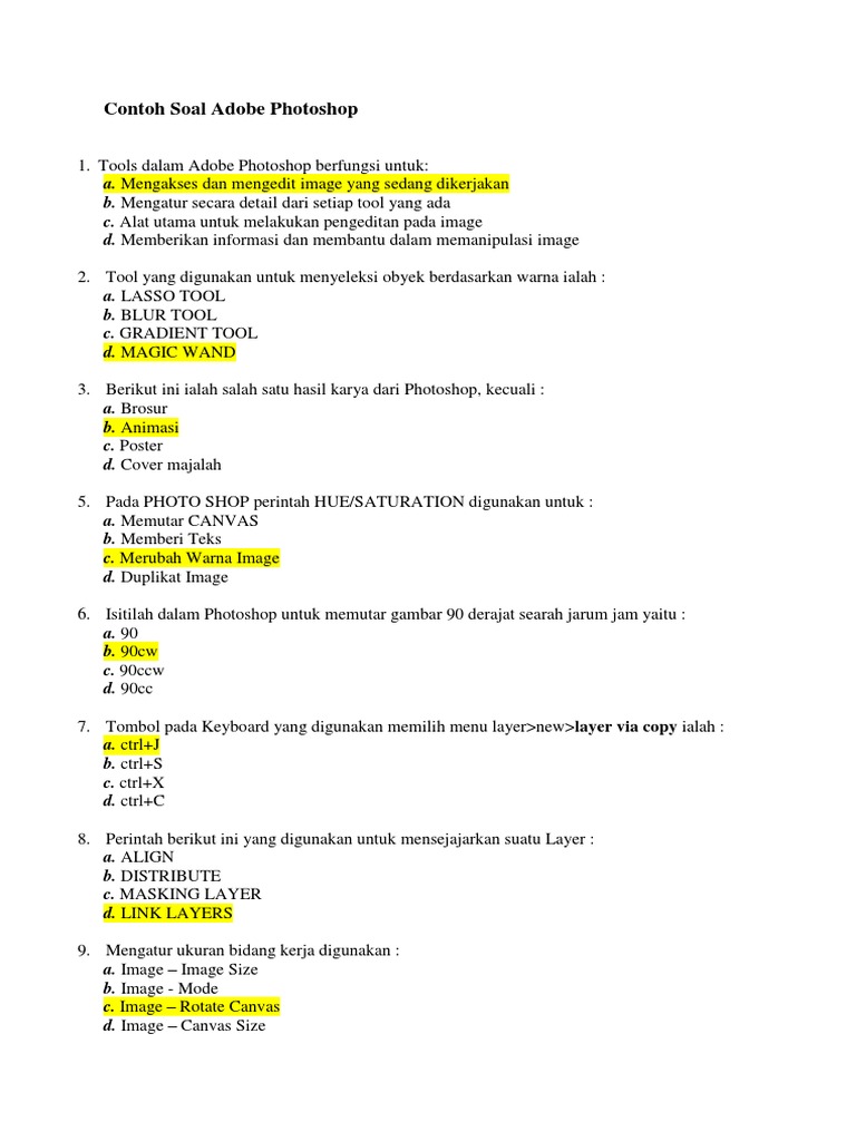 Soal Photoshop | PDF
