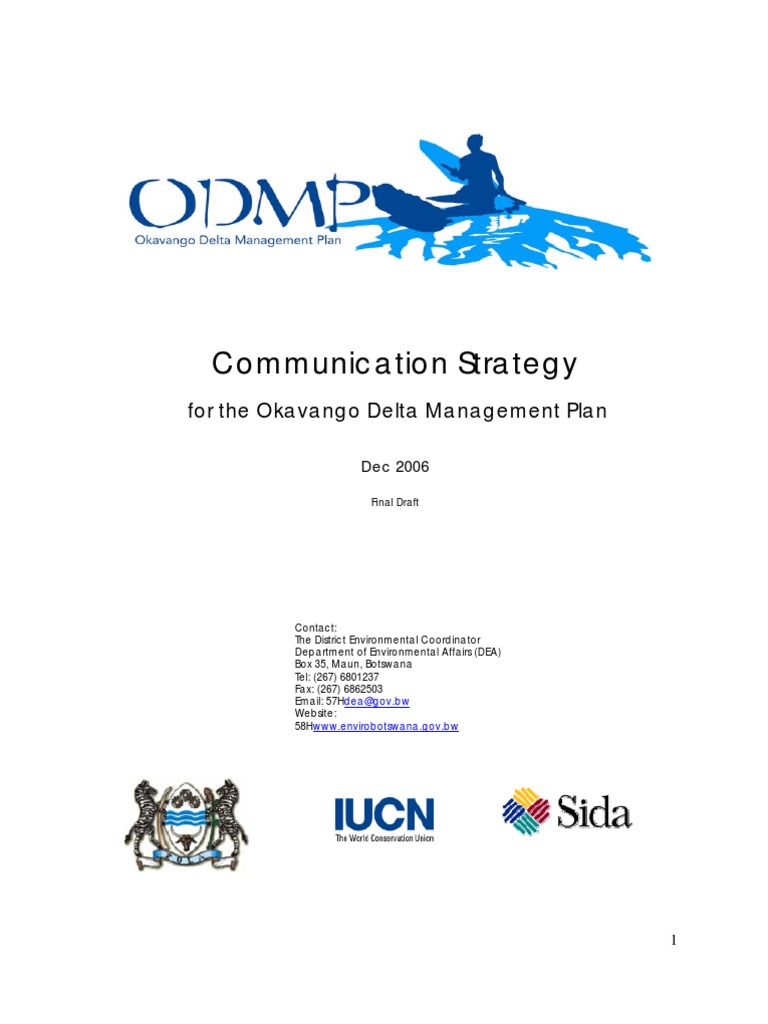 Communication Strategy ODMP Final | Botswana | Sustainability