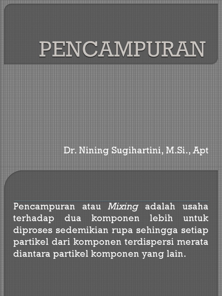 Pencampuran-2 | PDF