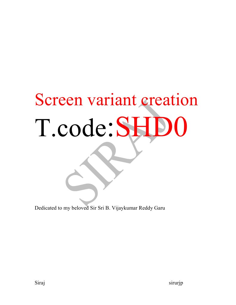 SHD0 Screen Variant Creation | PDF | Computing | Software