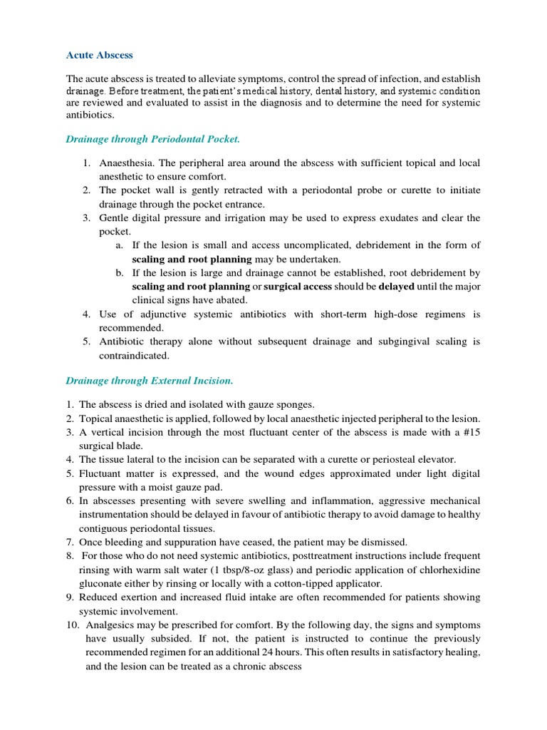 Acute Abscess | PDF | Surgery | Mouth