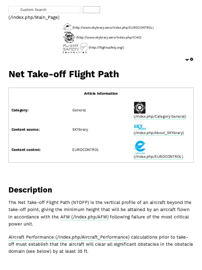 Net Take-off Flight Path Overview | PDF | Takeoff | Aircraft