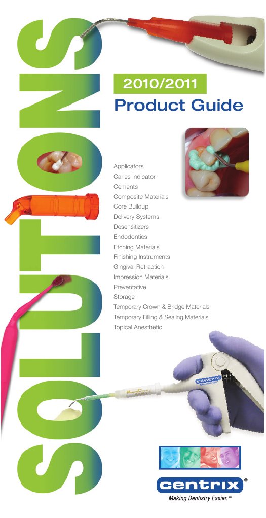 Centrix Dental Product Guide 2011 | PDF | Dental Composite | Syringe