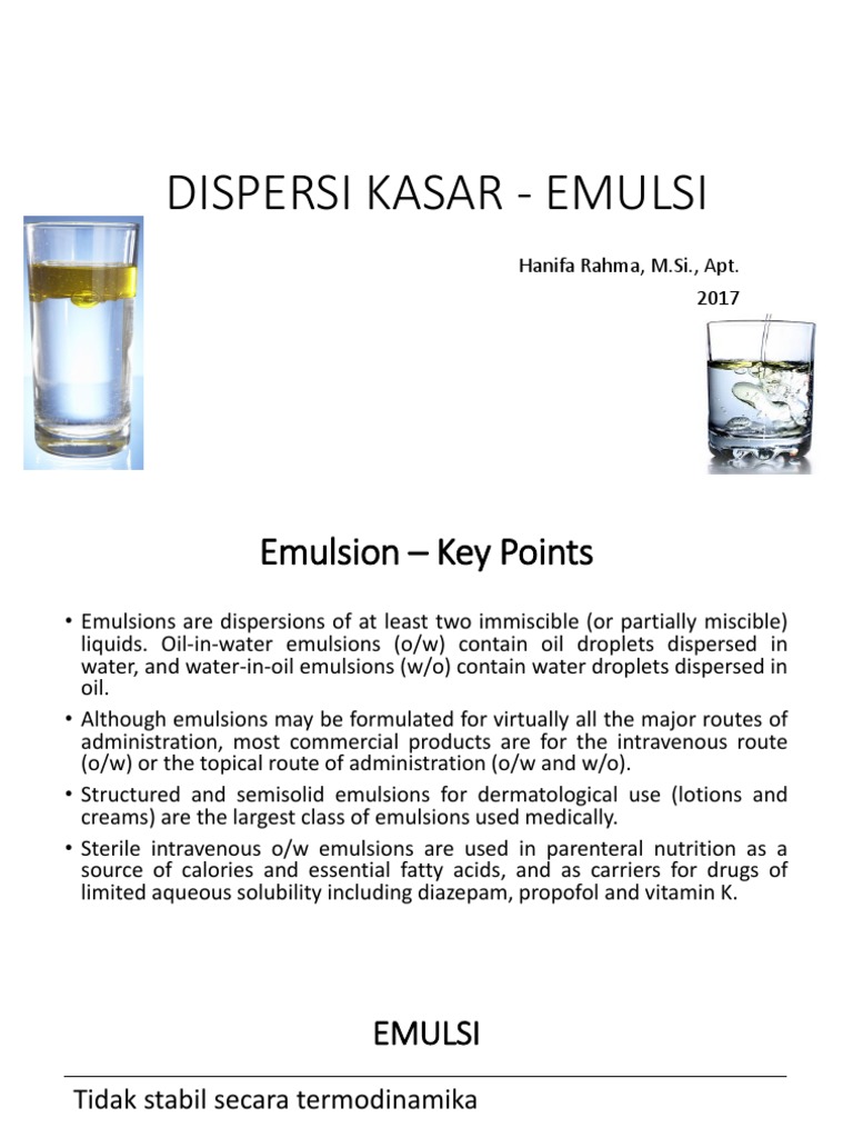 Dispersi Kasar - Emulsi 2017 | PDF