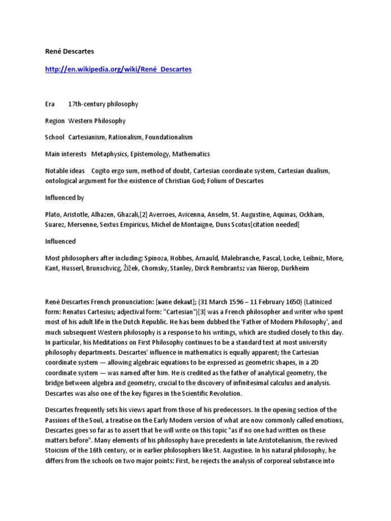 Dekart, Spinoza, Nice I Ostali | PDF | Baruch Spinoza | Pantheism