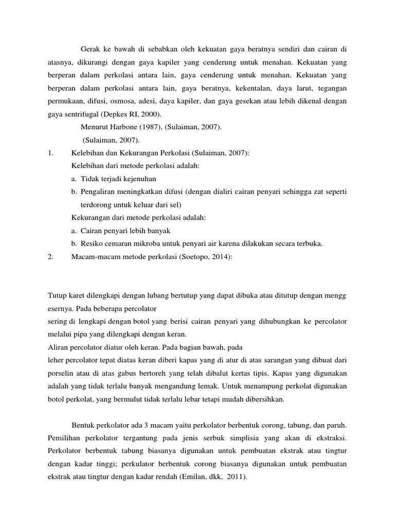 Peran Kekuatan dalam Proses Perkolasi dan Jenis-Jenis Metode Perkolasi ...