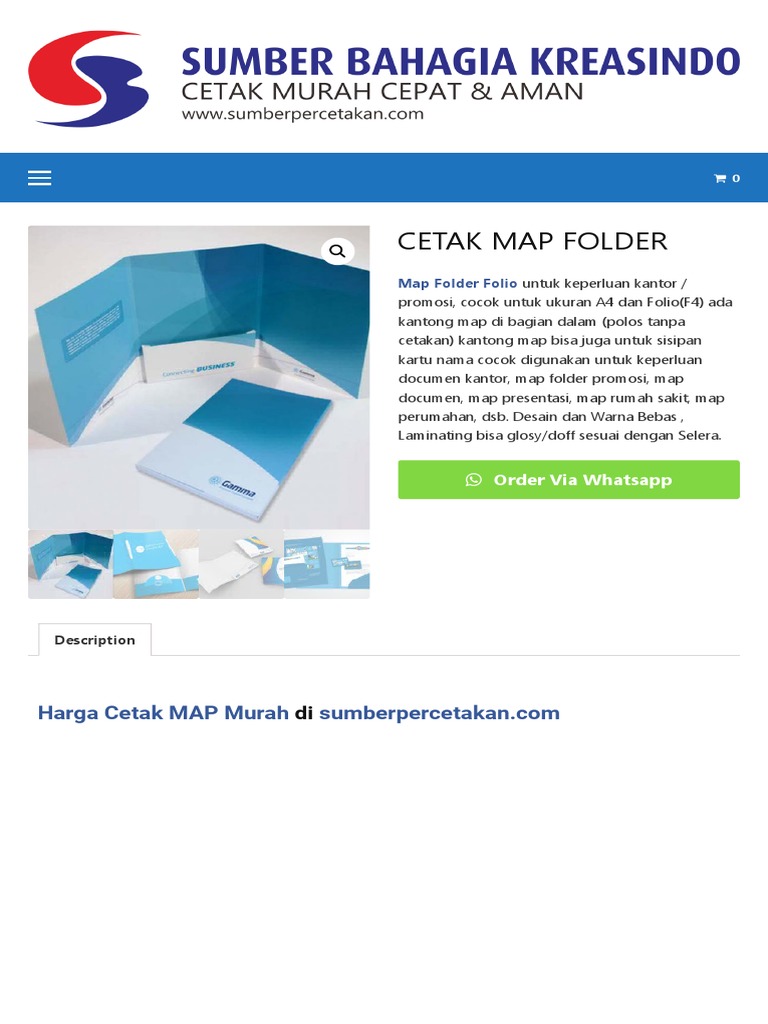 Daftar Harga Cetak MAP Folder | PDF