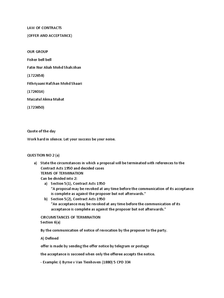 Law of Contracts | Legal Concepts | Government