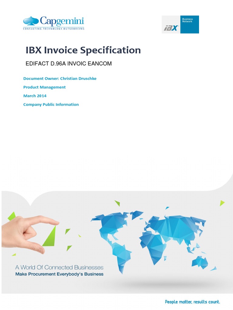 Ibx Un Edifact D.96a Eancom Invoic Invoice Specification | PDF ...