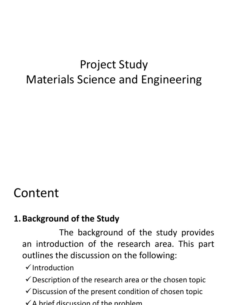 Materials Science Study Overview | PDF