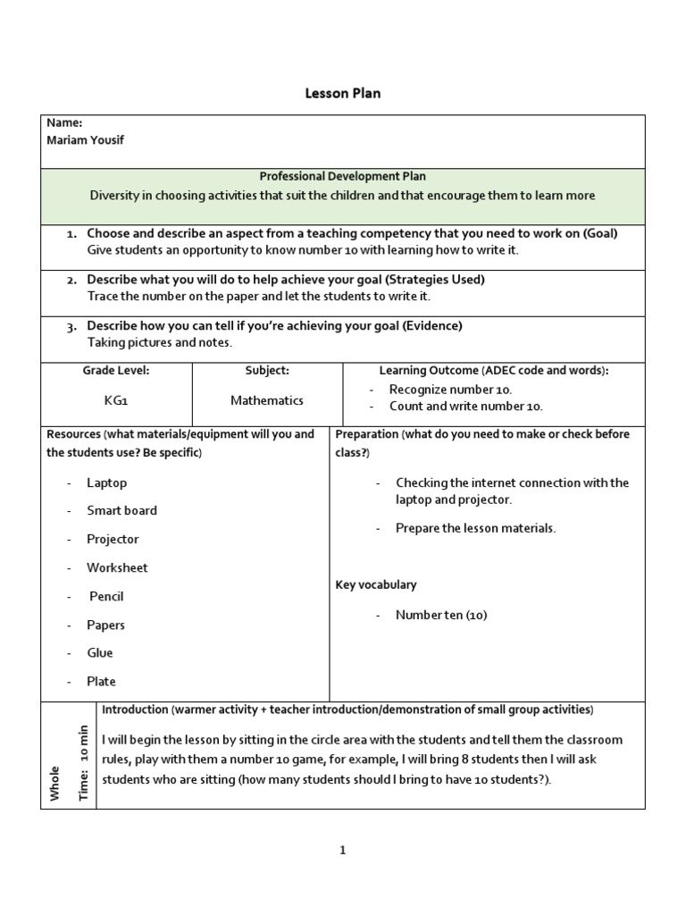 Lesson Plan 6 | PDF | Lesson Plan | Teachers