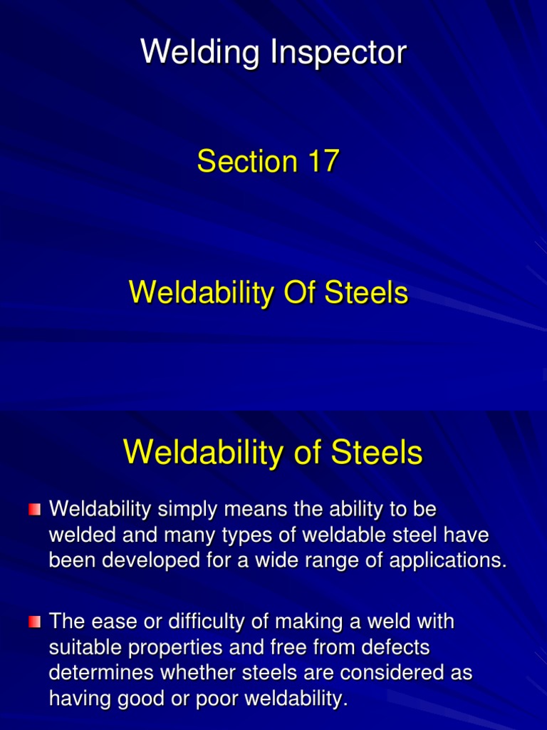17 Weldability of Steels | PDF | Welding | Construction