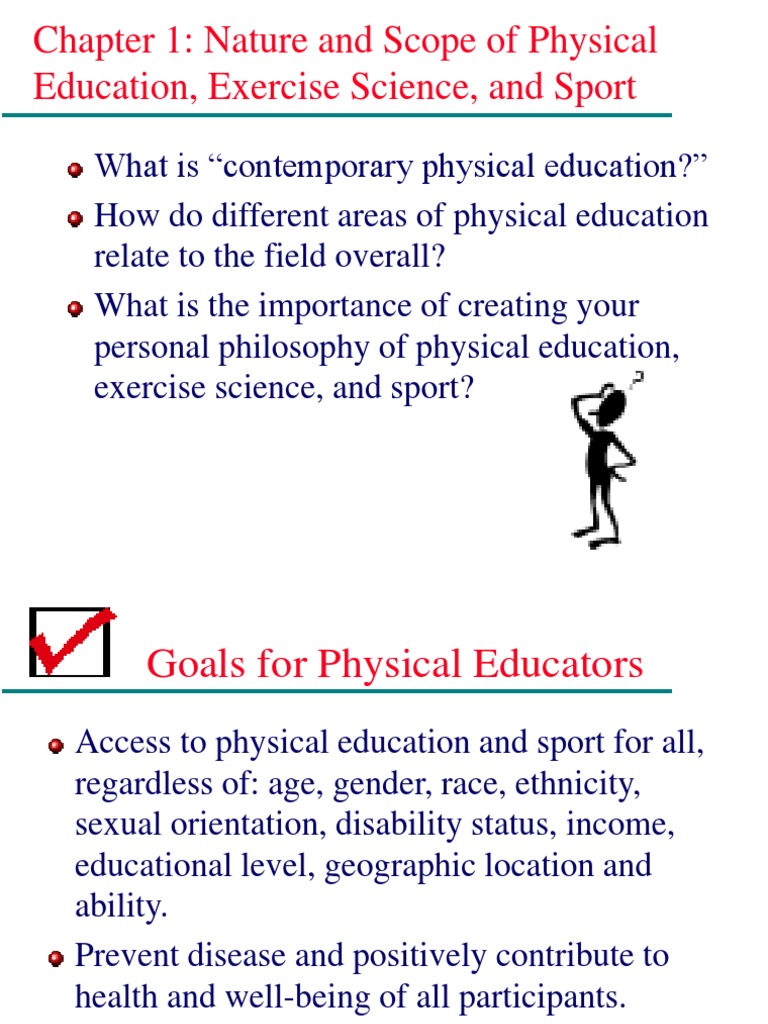 Chapter 1: Nature and Scope of Physical Education, Exercise Science ...