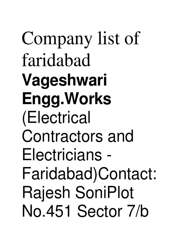 company-list-of-faridabad-vageshwari-engg-works-pdf-media