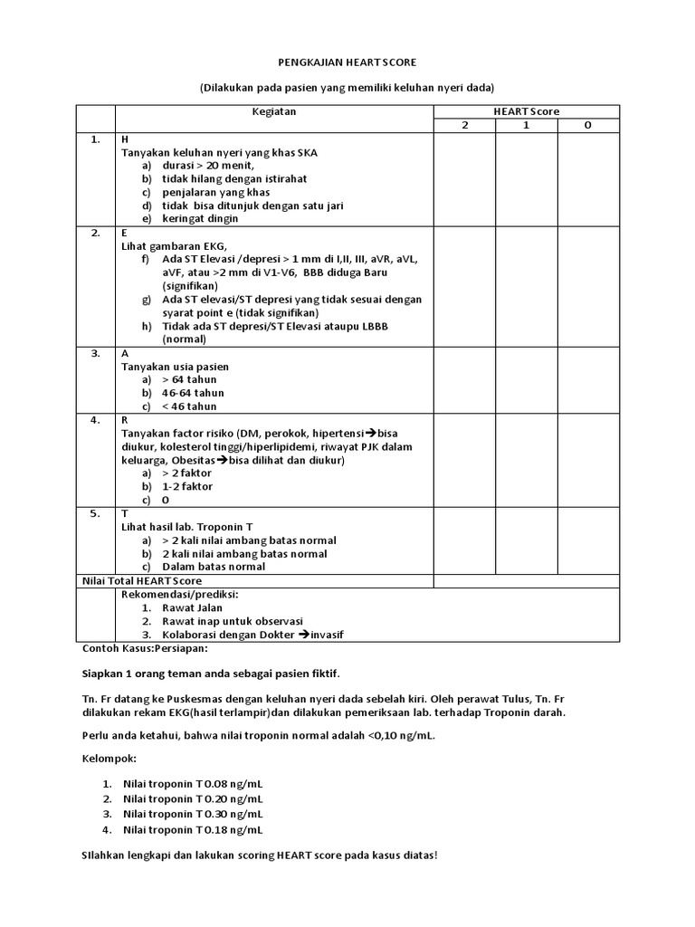 Penkajian Heart Score | PDF