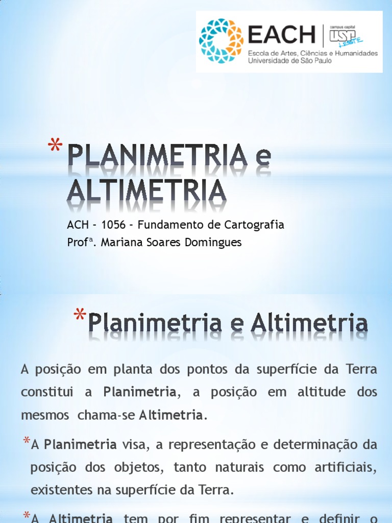 Planimetria e Altimetria: Fundamentos e Aplicações | PDF | Curva de ...