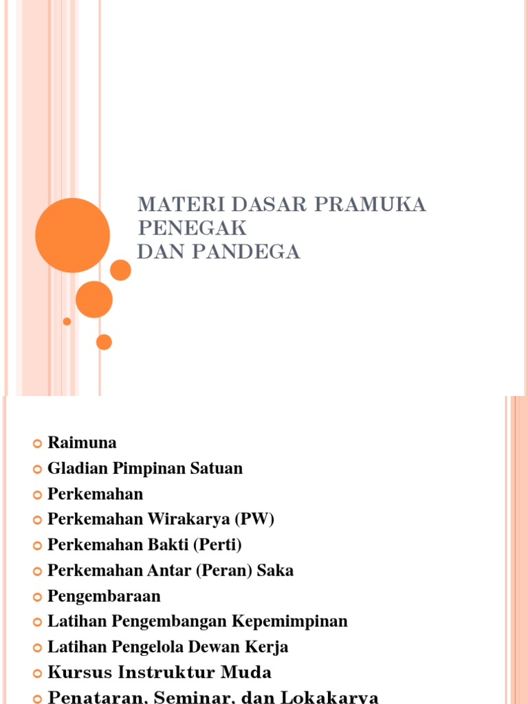 Materi Dasar Pramuka Penegak | PDF | Agama & Spiritualitas