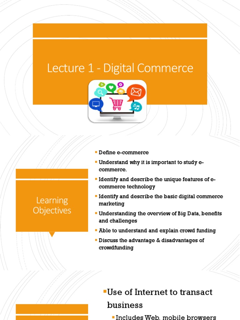 Lecture 1 - Digital Commerce | Download Free PDF | Advertising | E Commerce