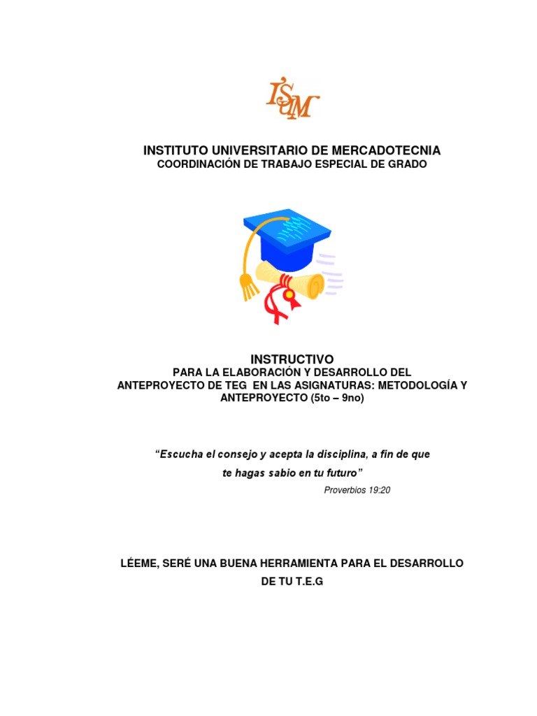 Instructivo Metodologia y Anteproyecto de TEG PDF | PDF | Cuestionario | Comillas