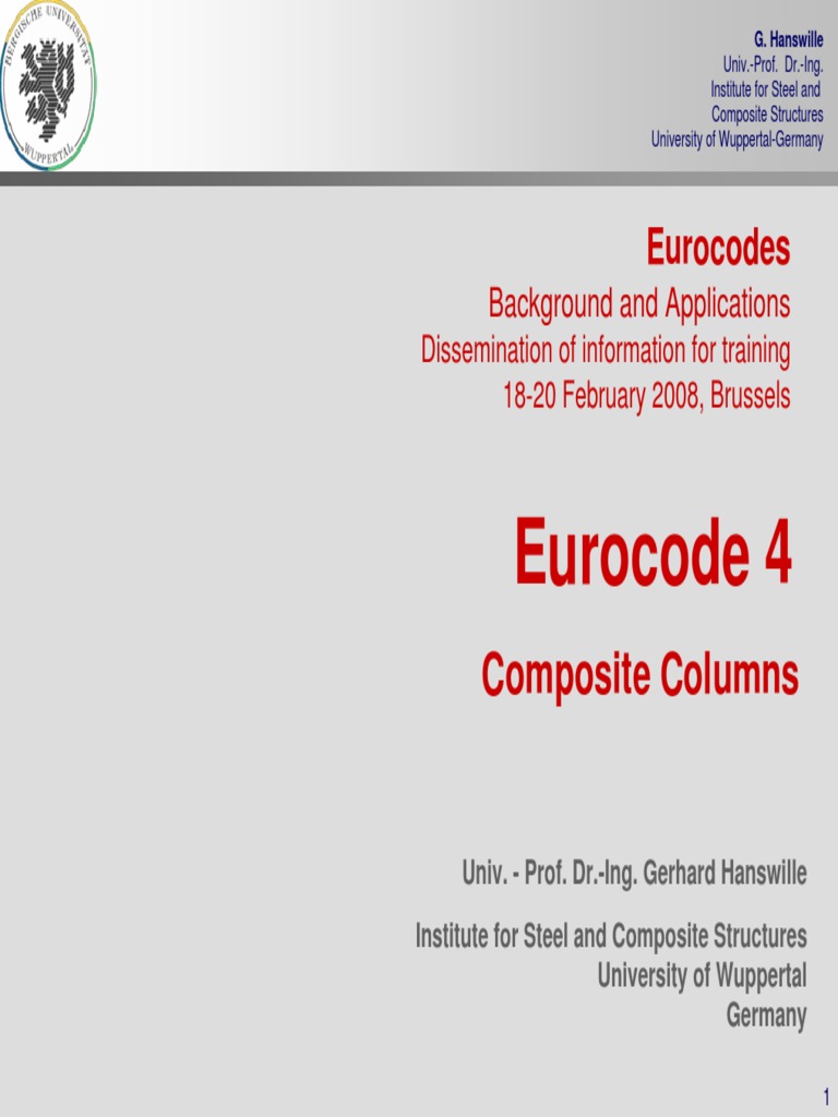 Eurocode 4 - Composite Columns - Slides PDF | PDF | Technology ...