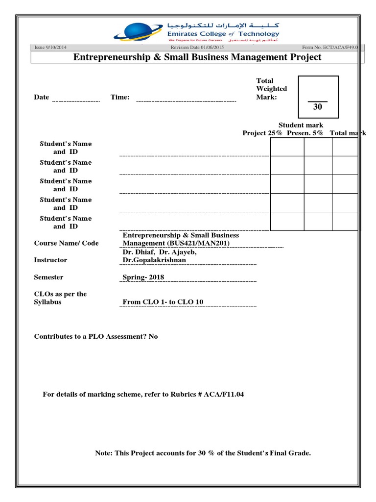 Small Business - Project | PDF | Business Model | Business
