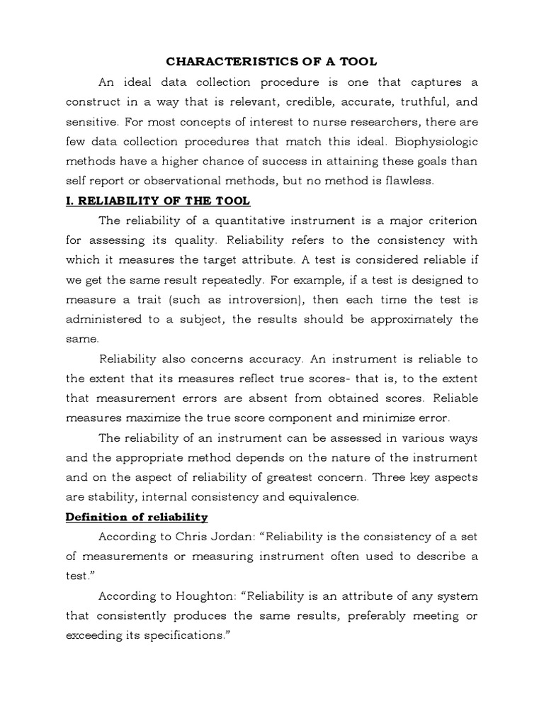 Reliability, Validity, 2015 | PDF | Validity (Statistics) | Sensitivity And Specificity