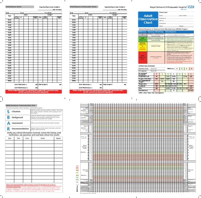 Adult Observation Chart Adult Observation Chart | PDF | Monitoring ...