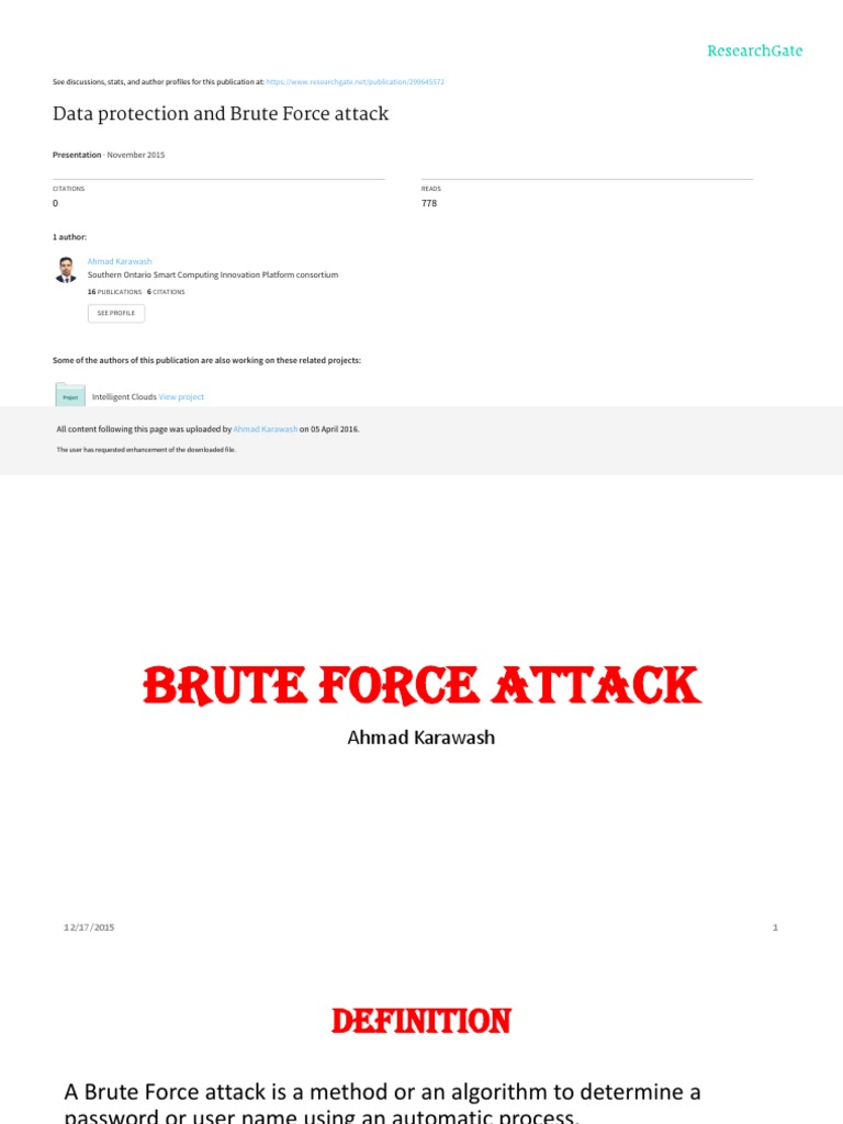 Brute Force Attack | PDF | Password | User (Computing)
