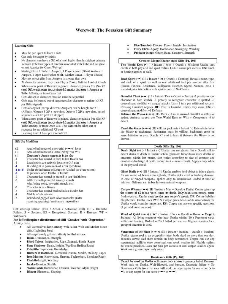 WTF - The Forsaken Gift Summary | PDF | Nature