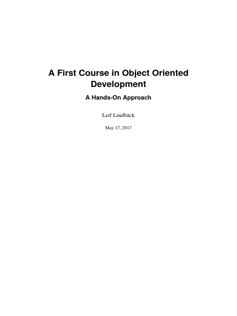 Object Oriented Development | PDF | Inheritance (Object Oriented Programming) | Method (Computer ...