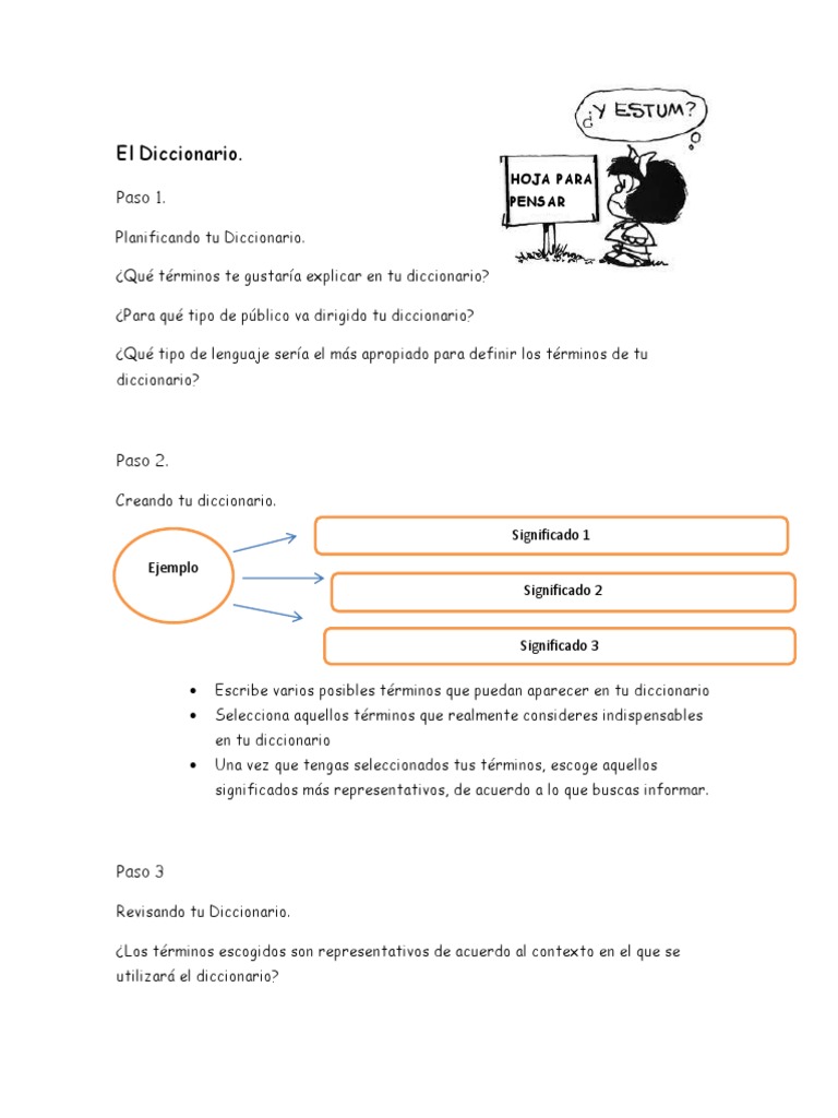 Guía para Crear un Diccionario | PDF