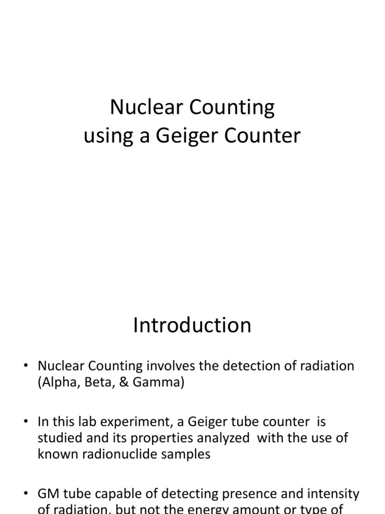 Geiger Counter Radiation Analysis | PDF | Physical Sciences | Nuclear ...