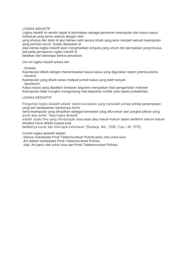 Logika Induktif | PDF