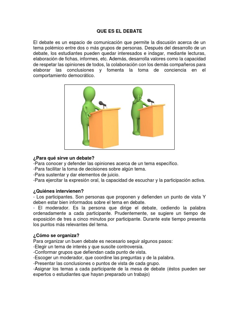 Que Es El Debate | PDF
