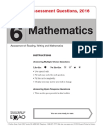 Eqao Sample Test | PDF | Sleep | Shape
