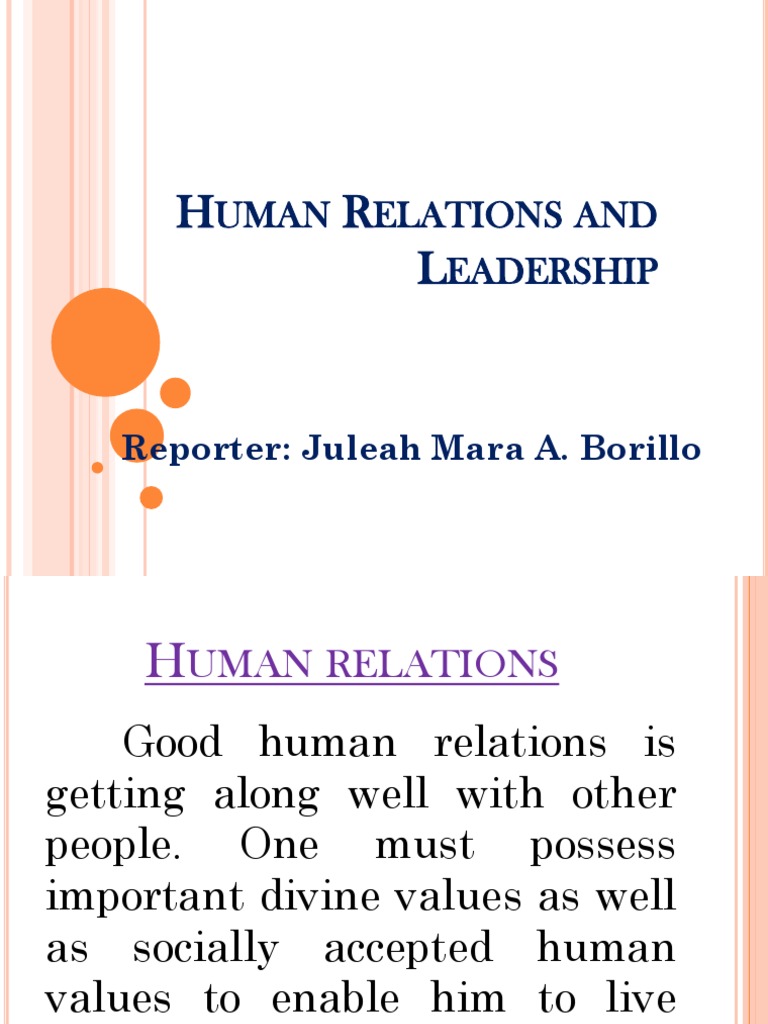 Human Relations and Leadership Essentials | PDF | Leadership | Religion ...