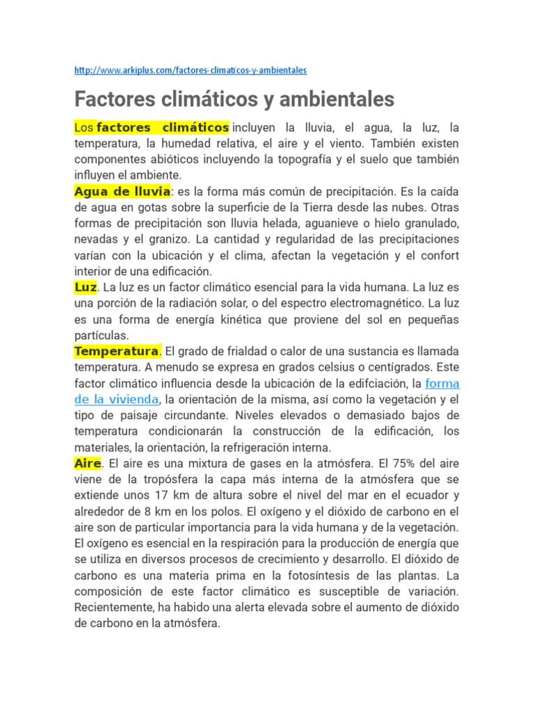 Factores Climaticos | PDF | Clima | Herida