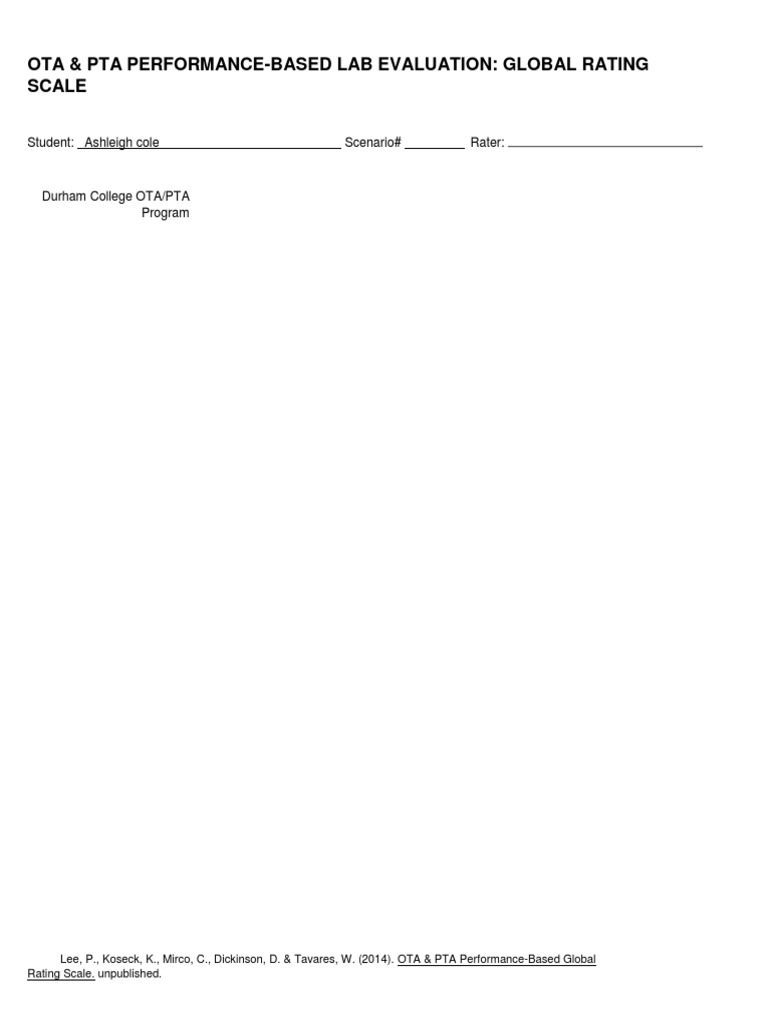 Ota Lab Critique 2 Grs | PDF | Communication | Psychology