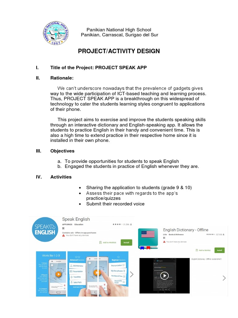 Activity Design Project App | PDF | Career & Growth | Computers