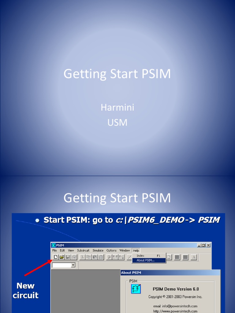 Getting Start PSIM: Harmini USM | PDF | Computers