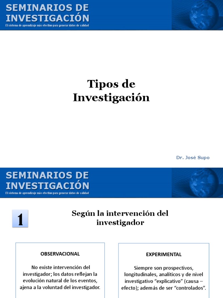 Tipos De Investigación Jose Supo Pdf Interacciones De Disciplina