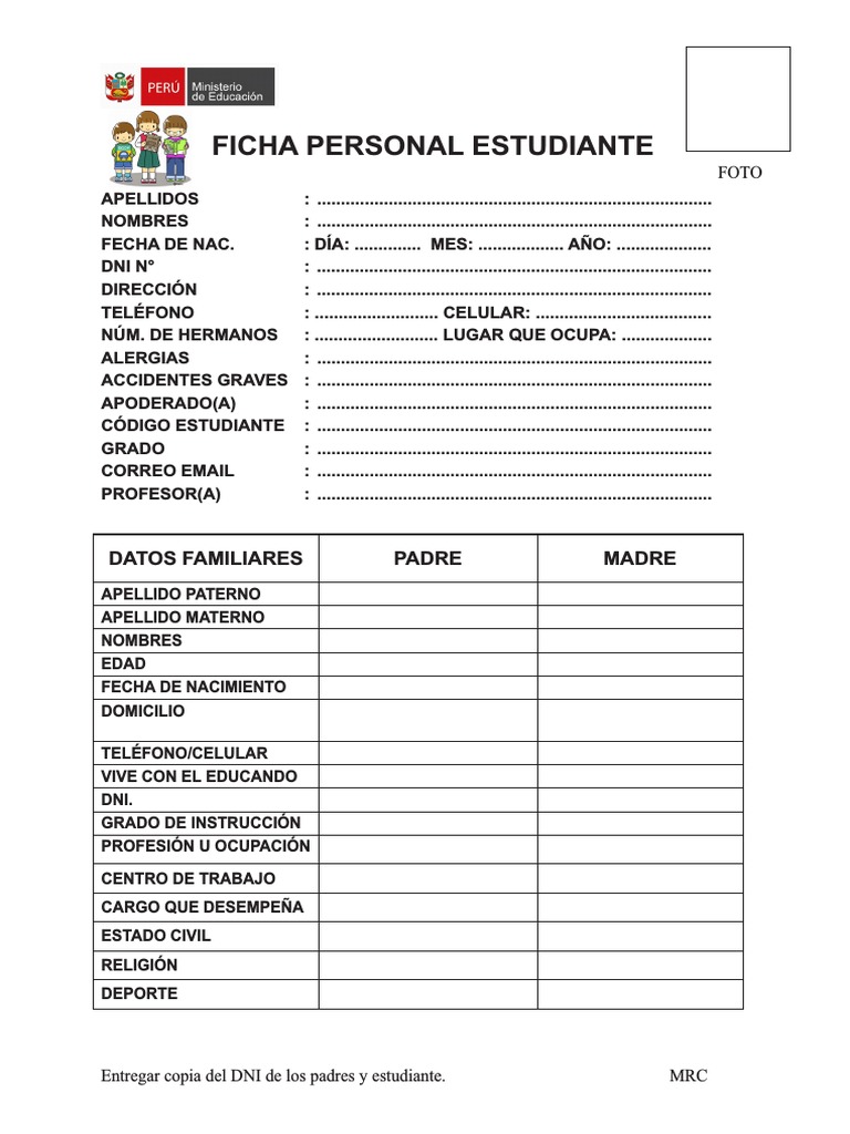 Ficha Personal Estudiante