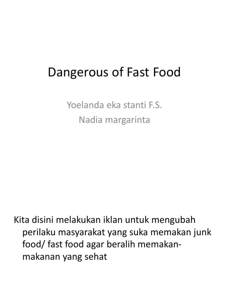 Dangerous of Fast Food | PDF