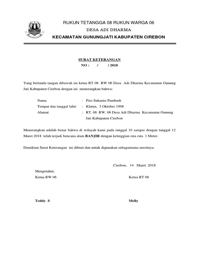RT 08 RW 08 | PDF