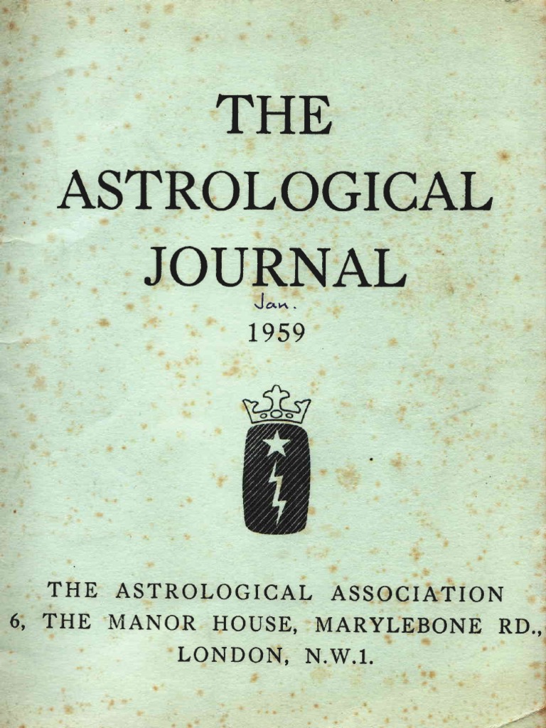 1959 January The Astrological Journal | PDF | Astrology | Esoteric ...