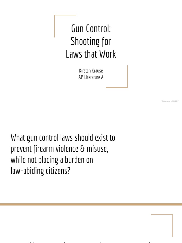 Gun Control Presentation | PDF | Gun Politics In The United States ...