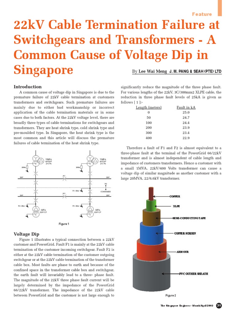 22kV Cable Termination Failure at Switchgear PDF | PDF