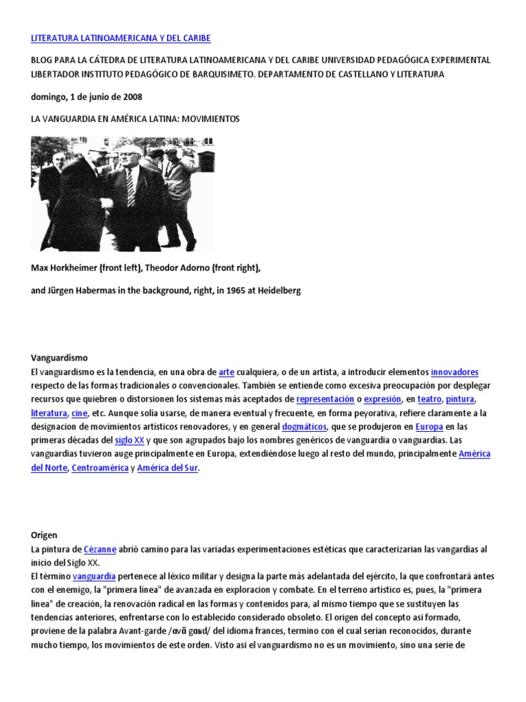 Vanguardismo en América Latina | PDF | Vanguardia | Surrealismo